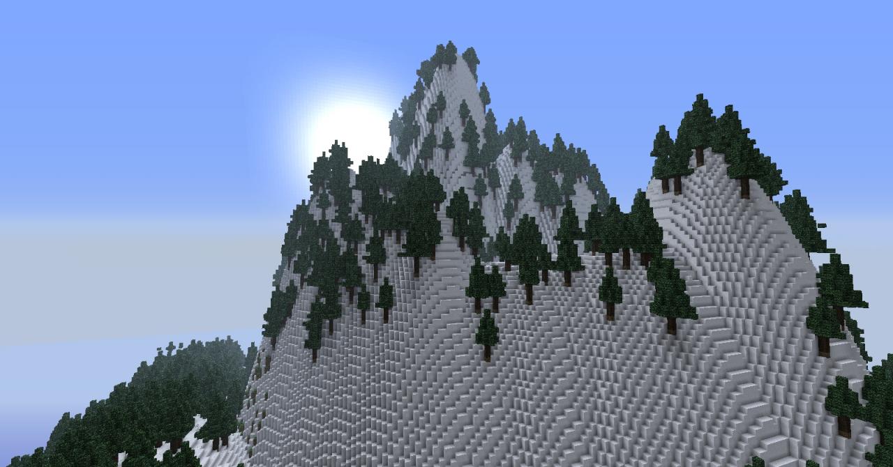 Epic Snow Landscape Minecraft Map