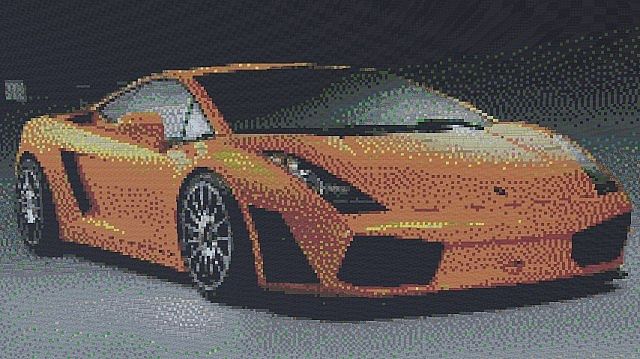 Lamborghini Gallardo PixelArt Minecraft Project