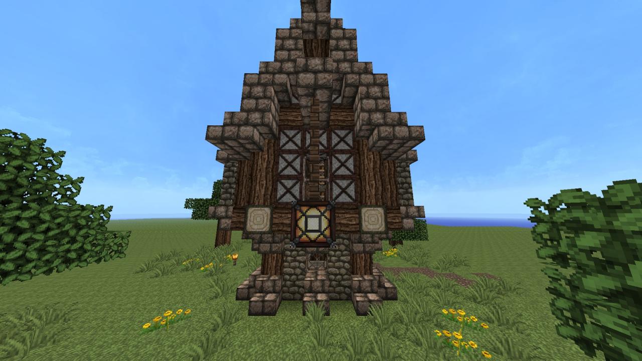 Small Steampunk/medieval House (Furnished) Minecraft Map
