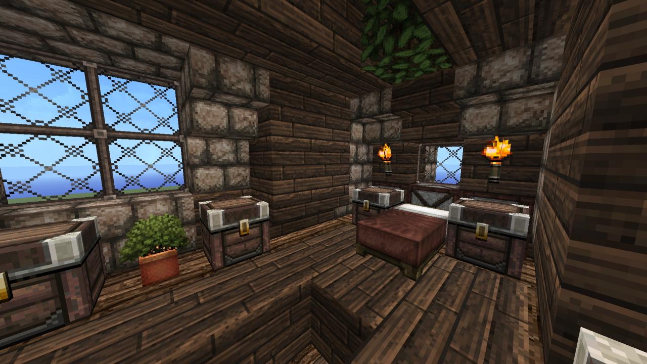 Small Steampunk/medieval House (Furnished) Minecraft Map