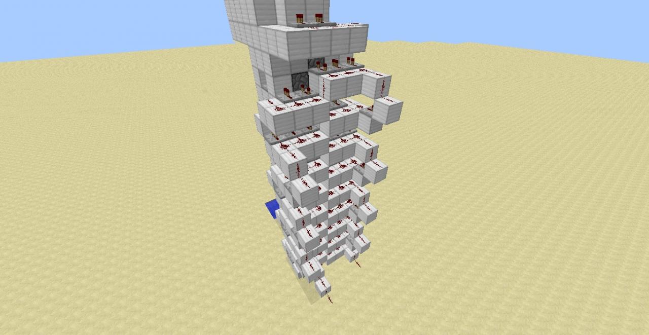 Fast Piston Elevator [FASTEST IN MINECRAFT] Minecraft Map