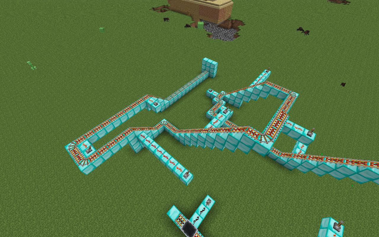 The diamond and redstone rollercoaster! Minecraft Map