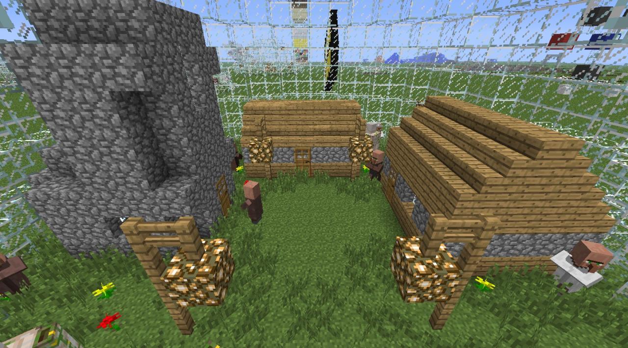 Dome with mini village Minecraft Map
