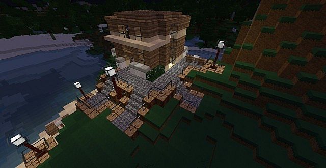 Riverside/Lakeside Modern House Minecraft Map