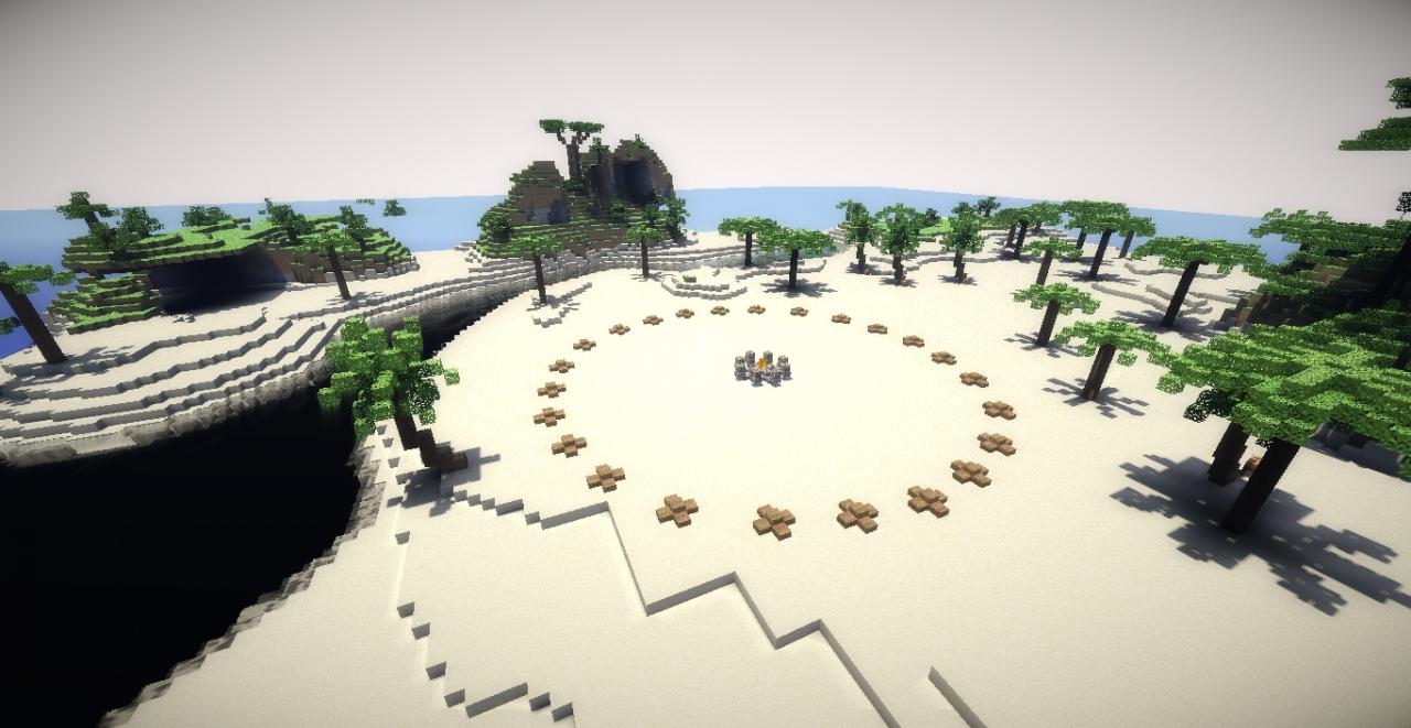 the hunger games island to 24 PLAYERS Minecraft Map