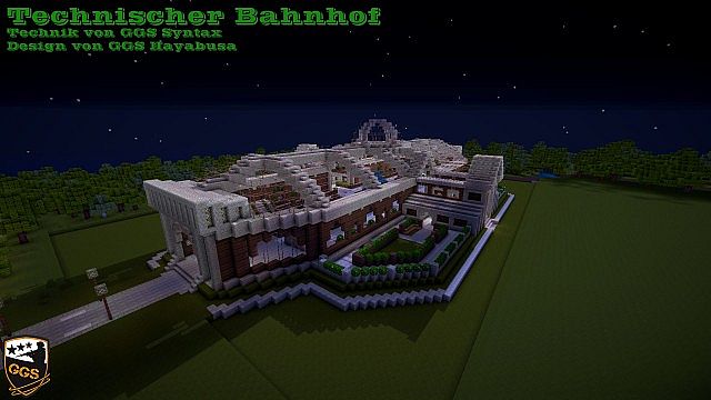 Technical train station / Technischer Bahnhof Minecraft Map