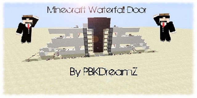 Triple Piston Waterfall Door Minecraft Map