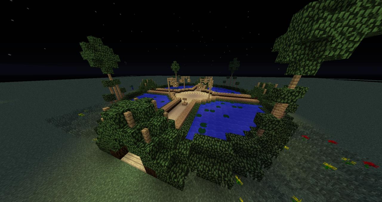 Wood Stye 4-Way crossroads Minecraft Map