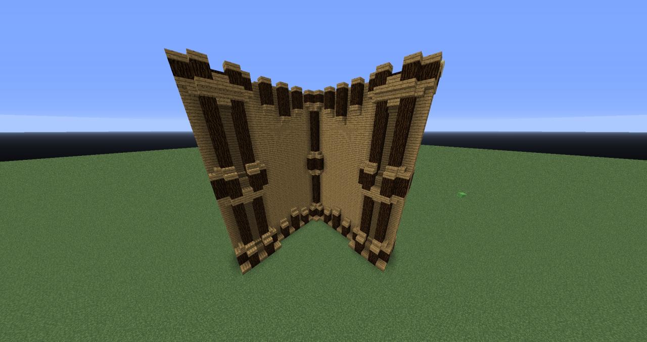 Wood Style Wall Corner piece Minecraft Map