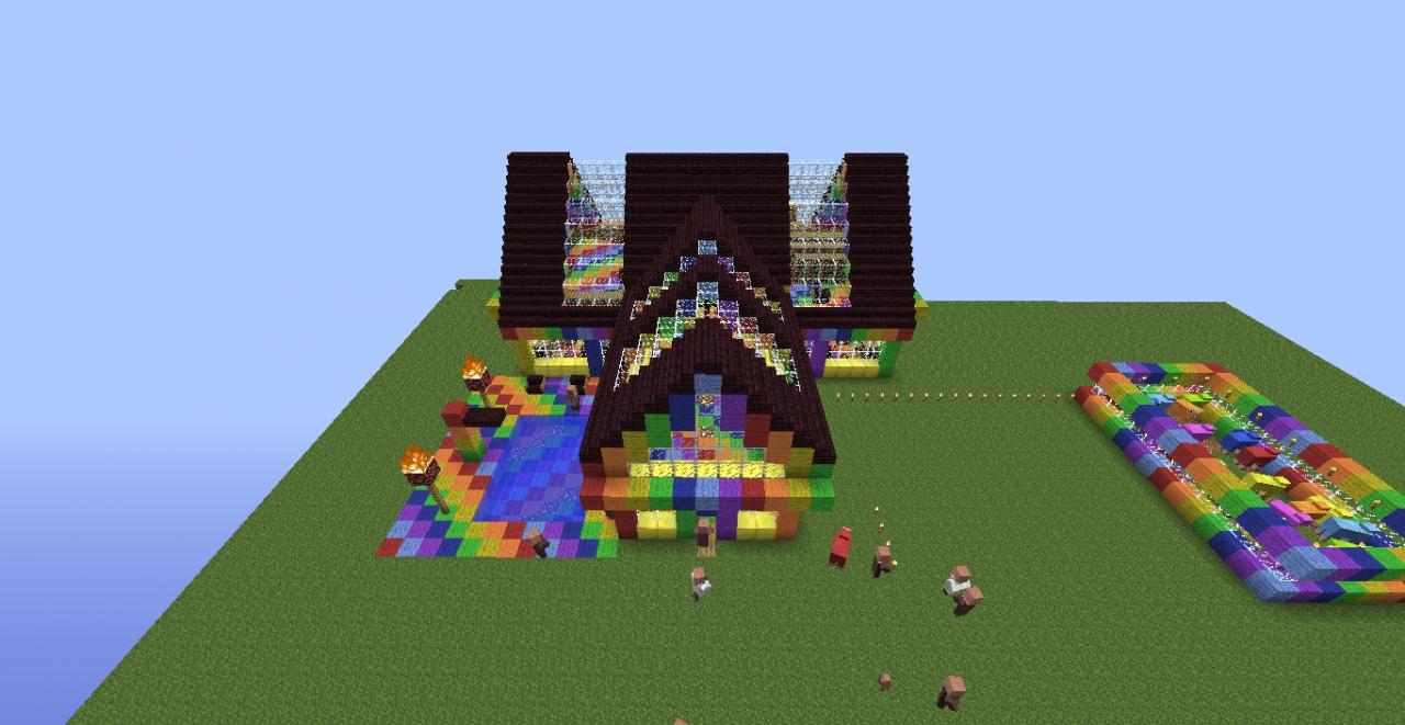 Rainbow Minecraft Build
