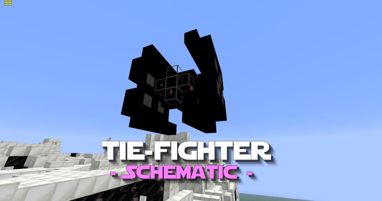 Tie-Fighter Schematic - PD's Star Wars Collection Minecraft Project