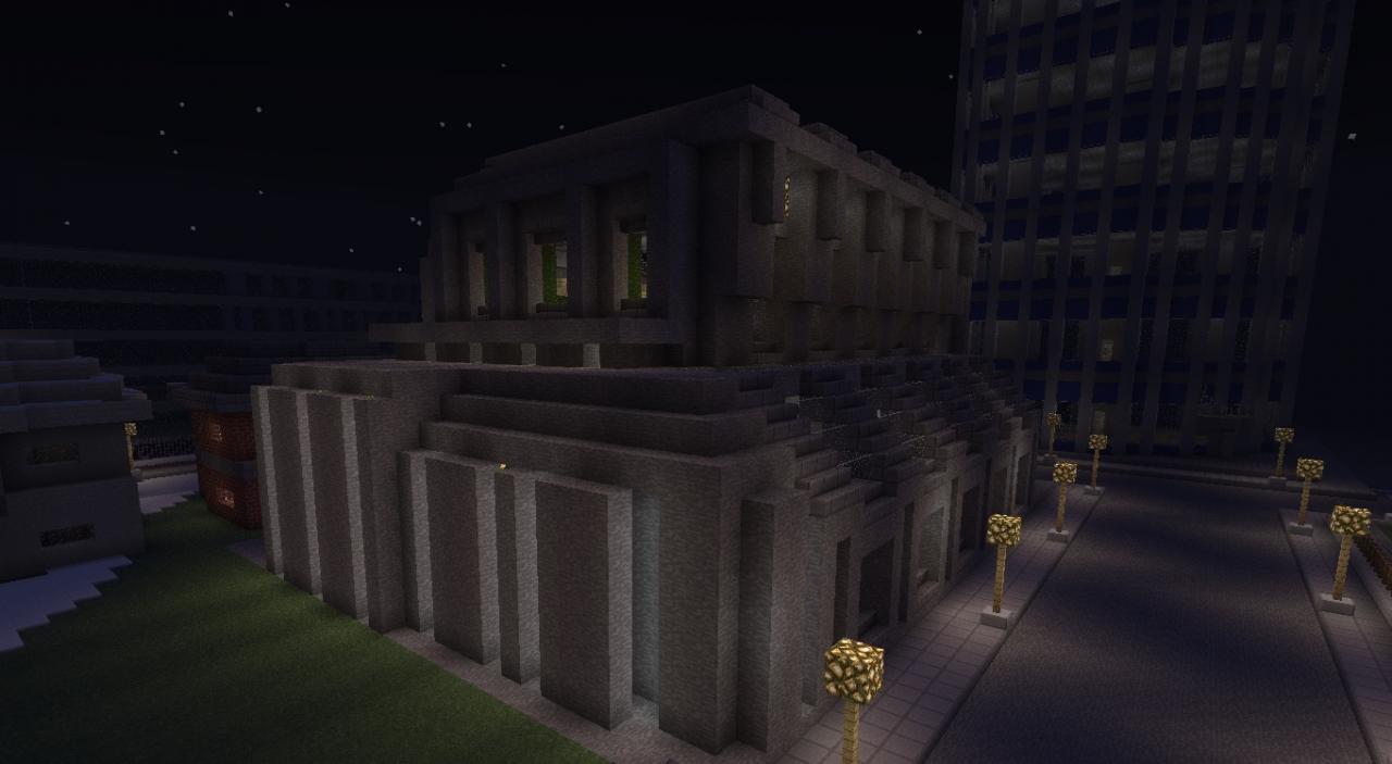 Brutalist Library Minecraft Map