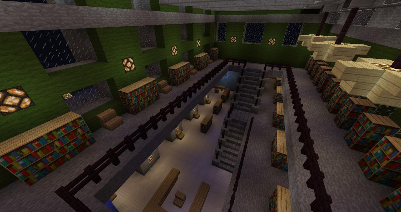 Brutalist Library Minecraft Map
