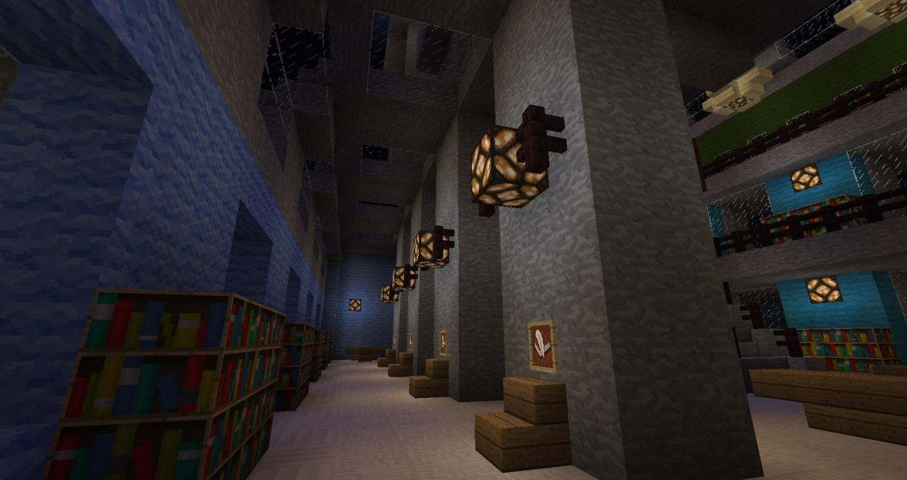 Brutalist Library Minecraft Map