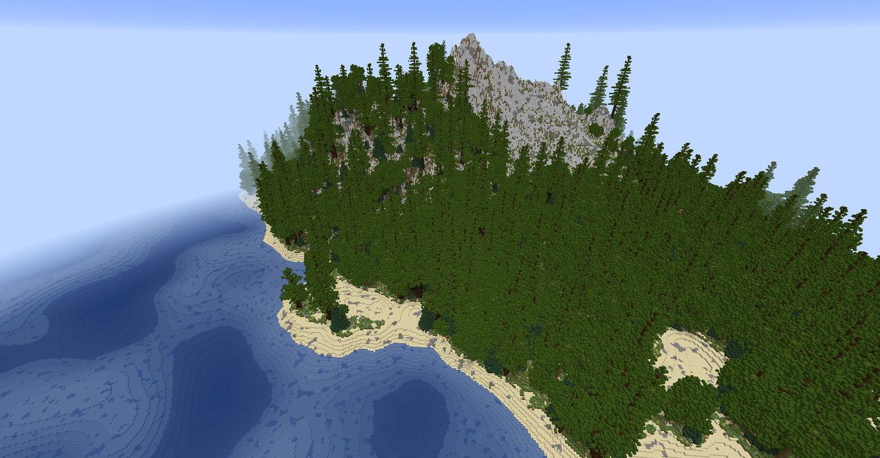 Forested Volcano Island Minecraft Map
