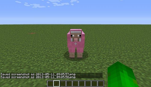 Pink Sheep Head Wool Art Minecraft Map