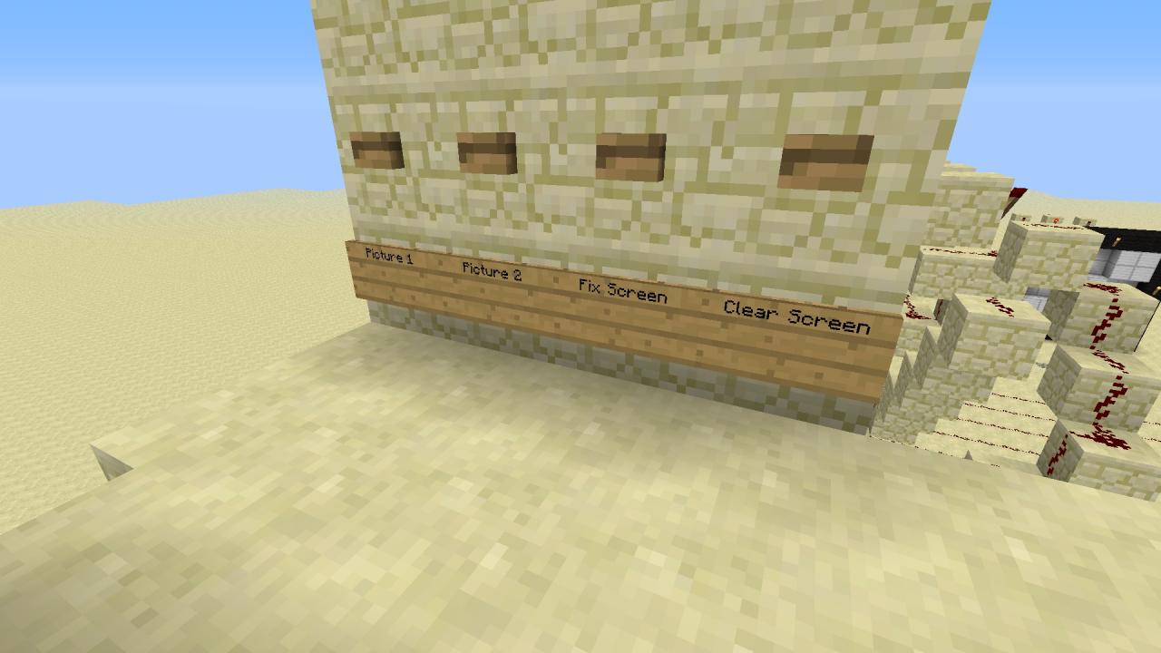 Redstone 16x16 pixel display with 3 images Minecraft Map