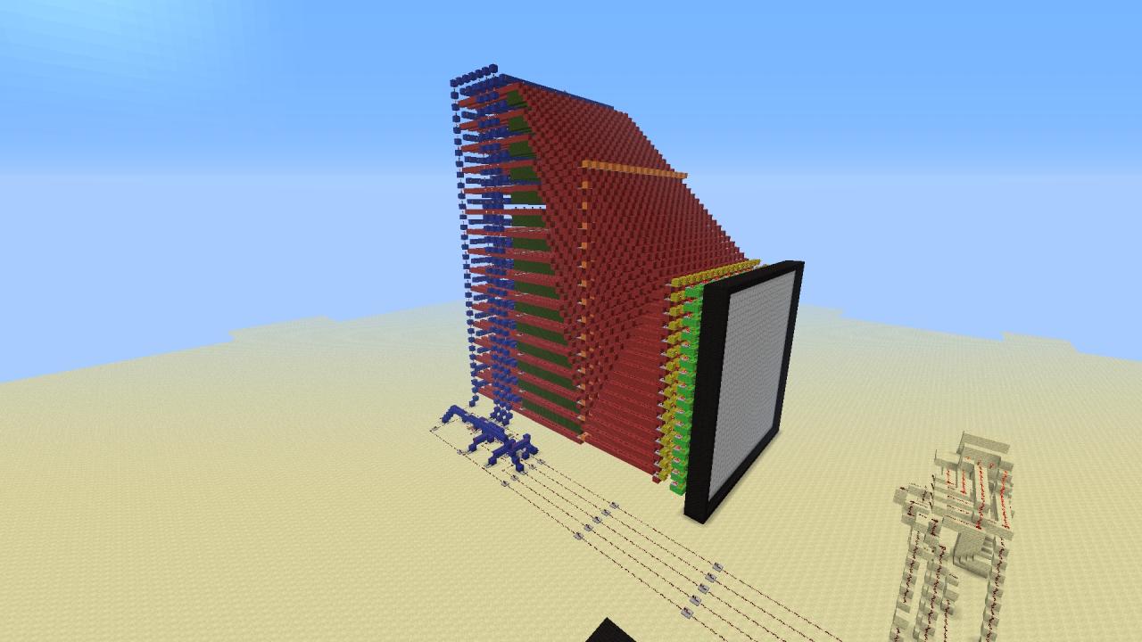 Redstone 16x16 pixel display with 3 images Minecraft Map