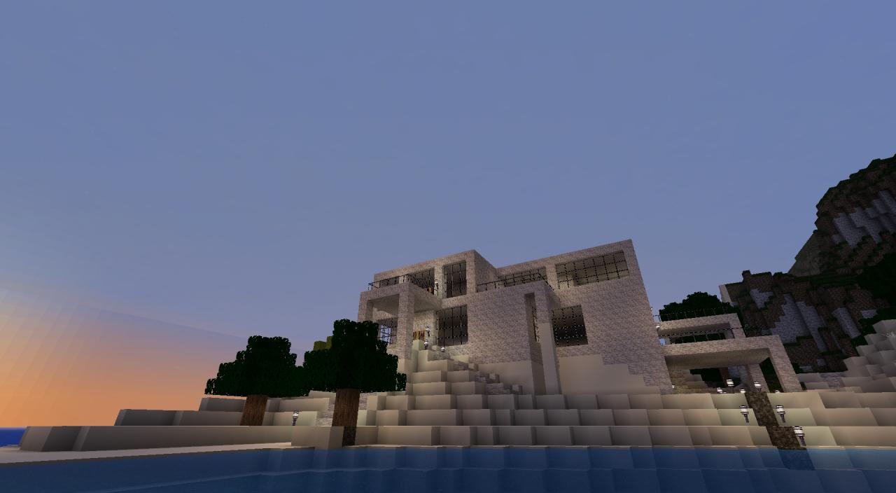 Modern Beachfront House Minecraft Map