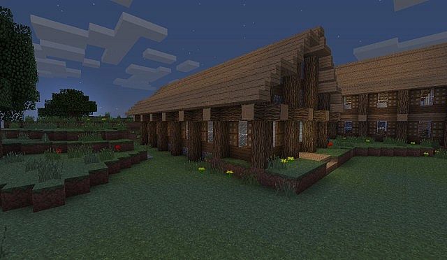 Long Medieval House Minecraft Map