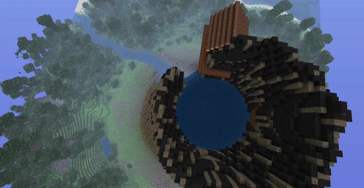 Volcano House /survival/custom terrain Minecraft Map