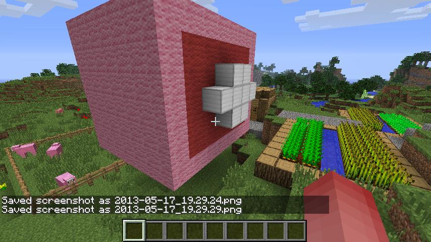 Pink Sheep Head Wool Art Minecraft Map