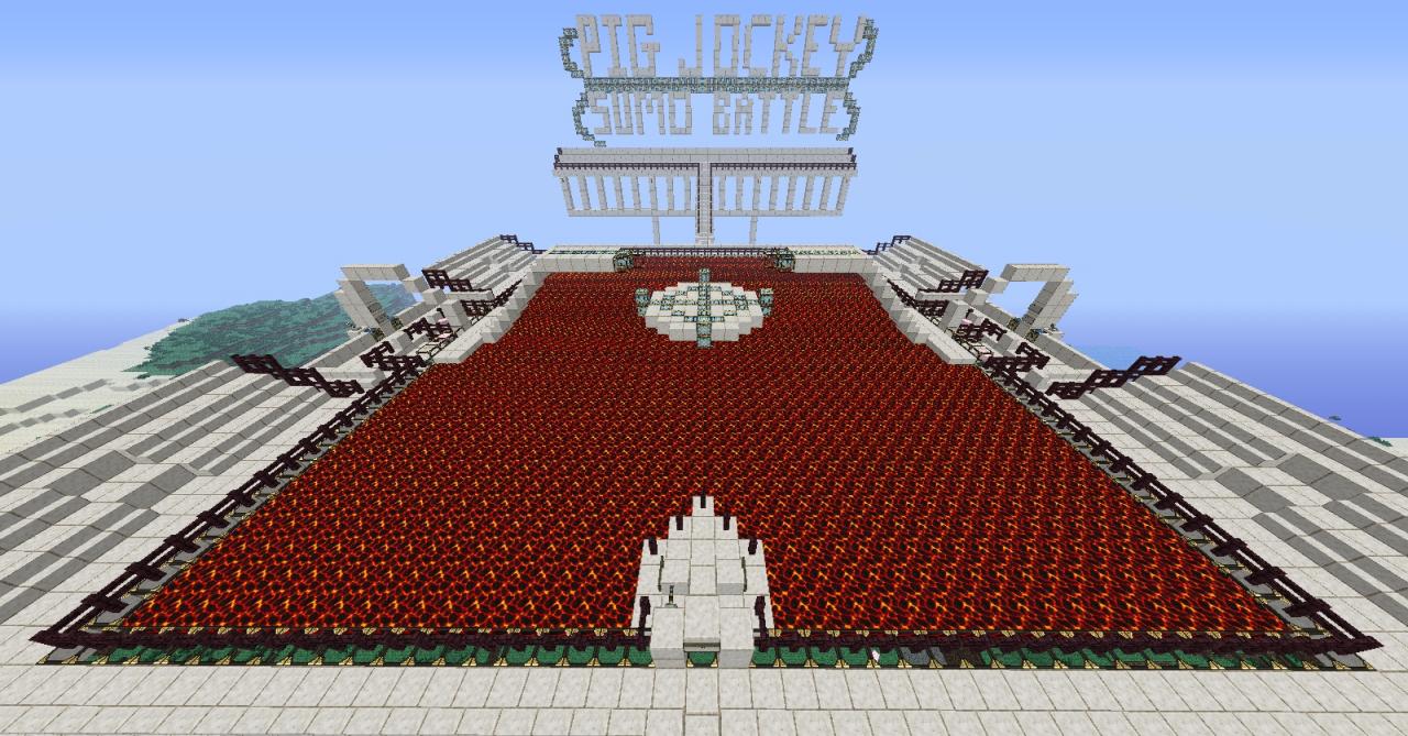 Minecraft Minigame: Pig Jockey Sumo Arena Minecraft Map