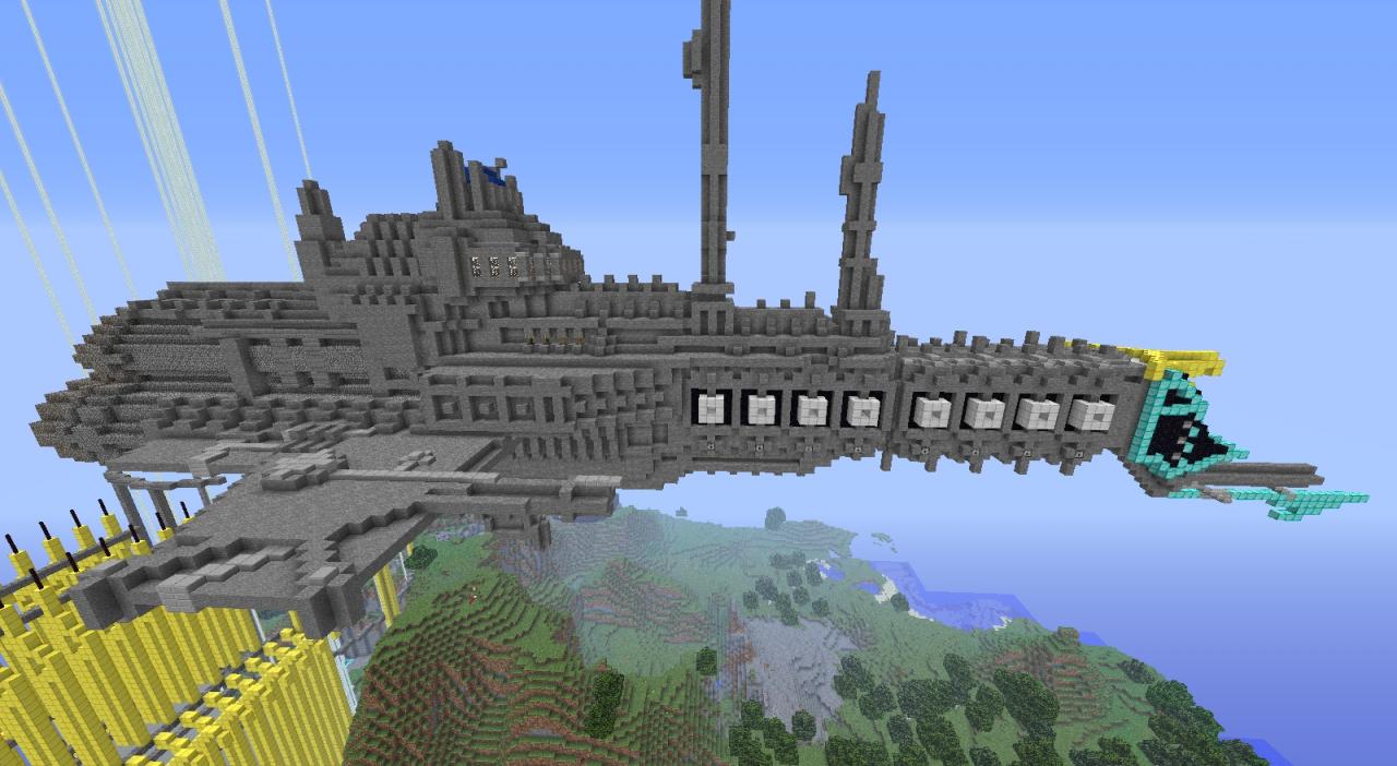 Warhammer Tyran-class cruiser Minecraft Map