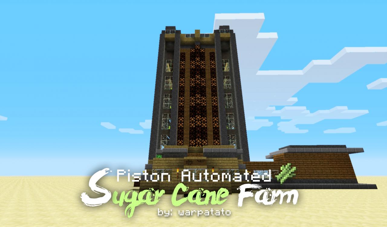 Piston Automated Sugar Cane Farm Minecraft Map