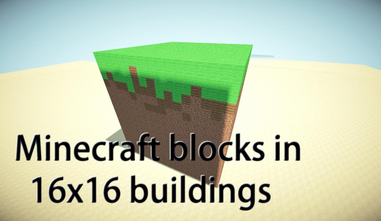 Minecraft blocks in 16x16 Buildings [V0.1] Minecraft Map