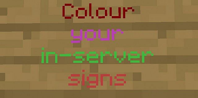Server sign (& chat) colours & effects