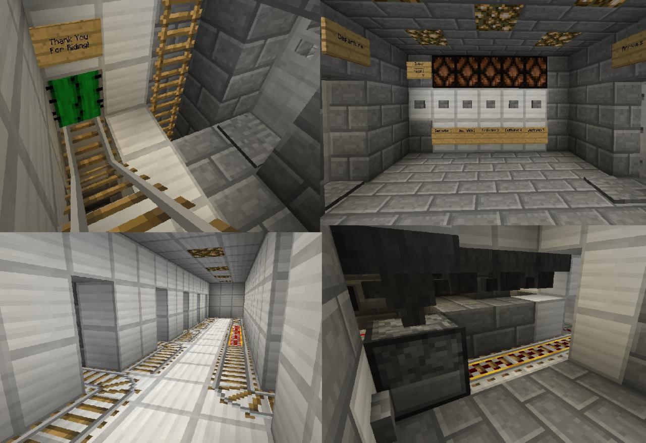 Compact Automated Minecart Station Minecraft Map