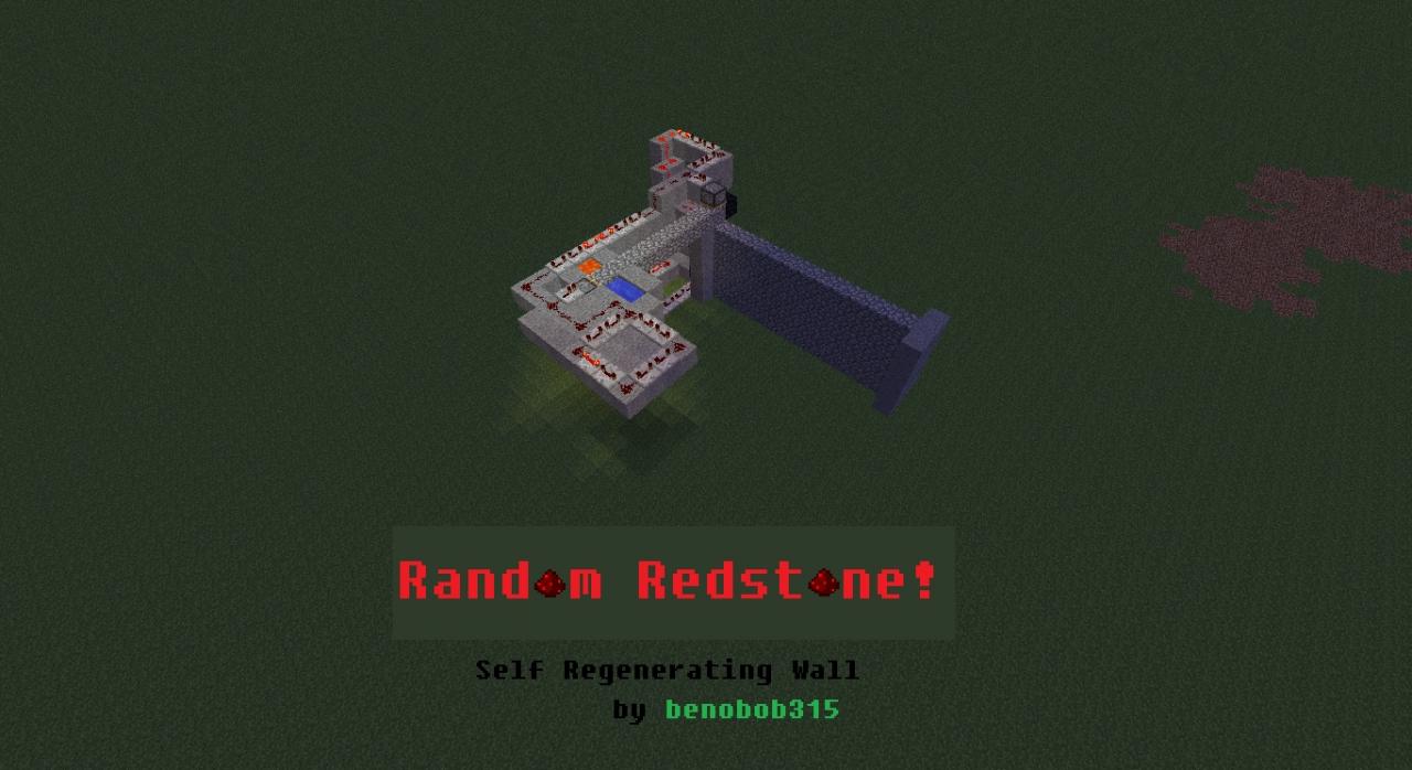 Random Redstone! Week 1- Self Regenerating Wall Minecraft Map
