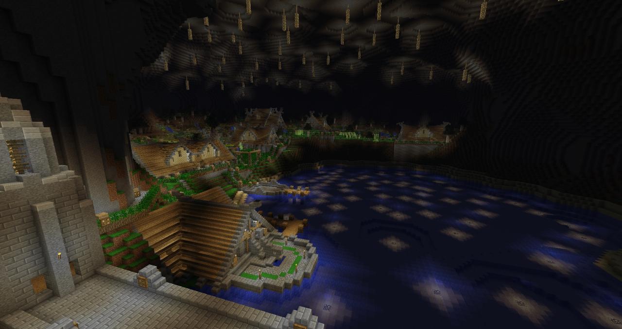 Waterfall lake resort Minecraft Map