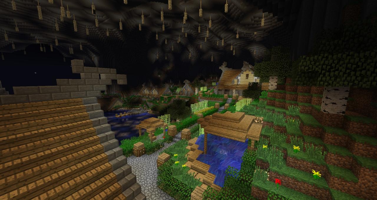 Waterfall lake resort Minecraft Map