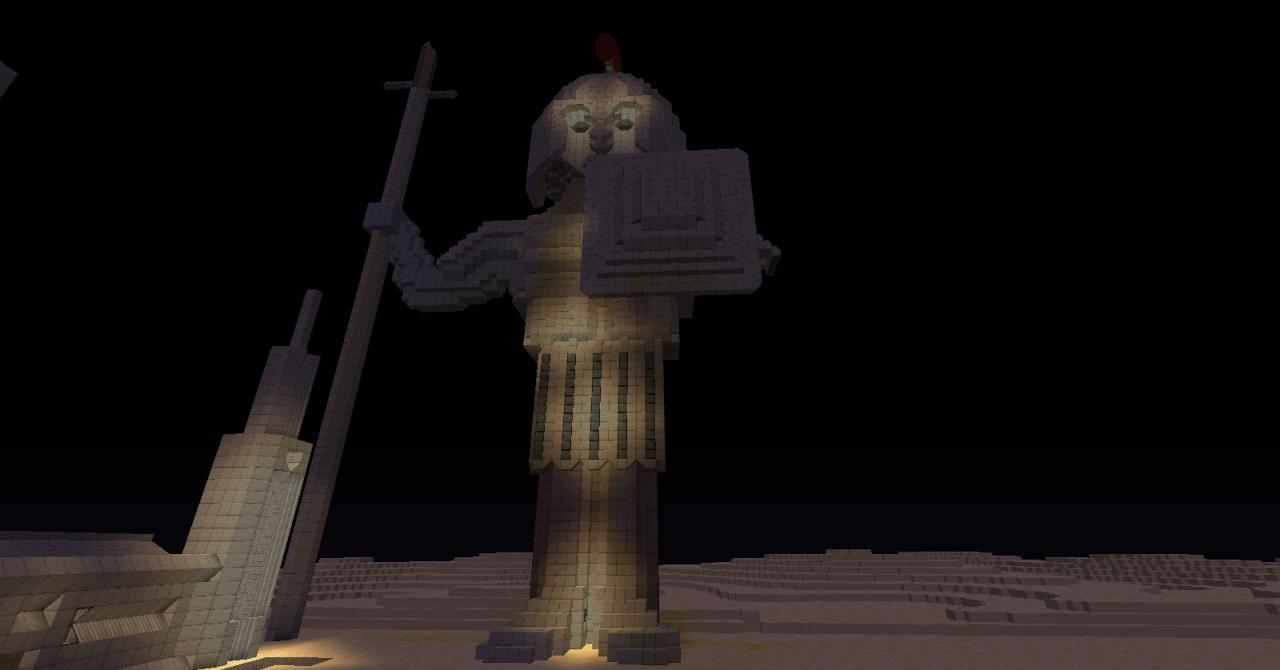 A Futuristic Spartan Quartz Statue Minecraft Map