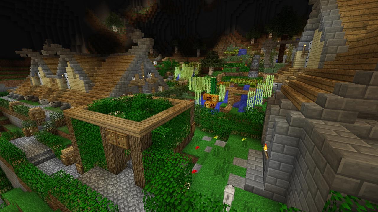 Waterfall lake resort Minecraft Map