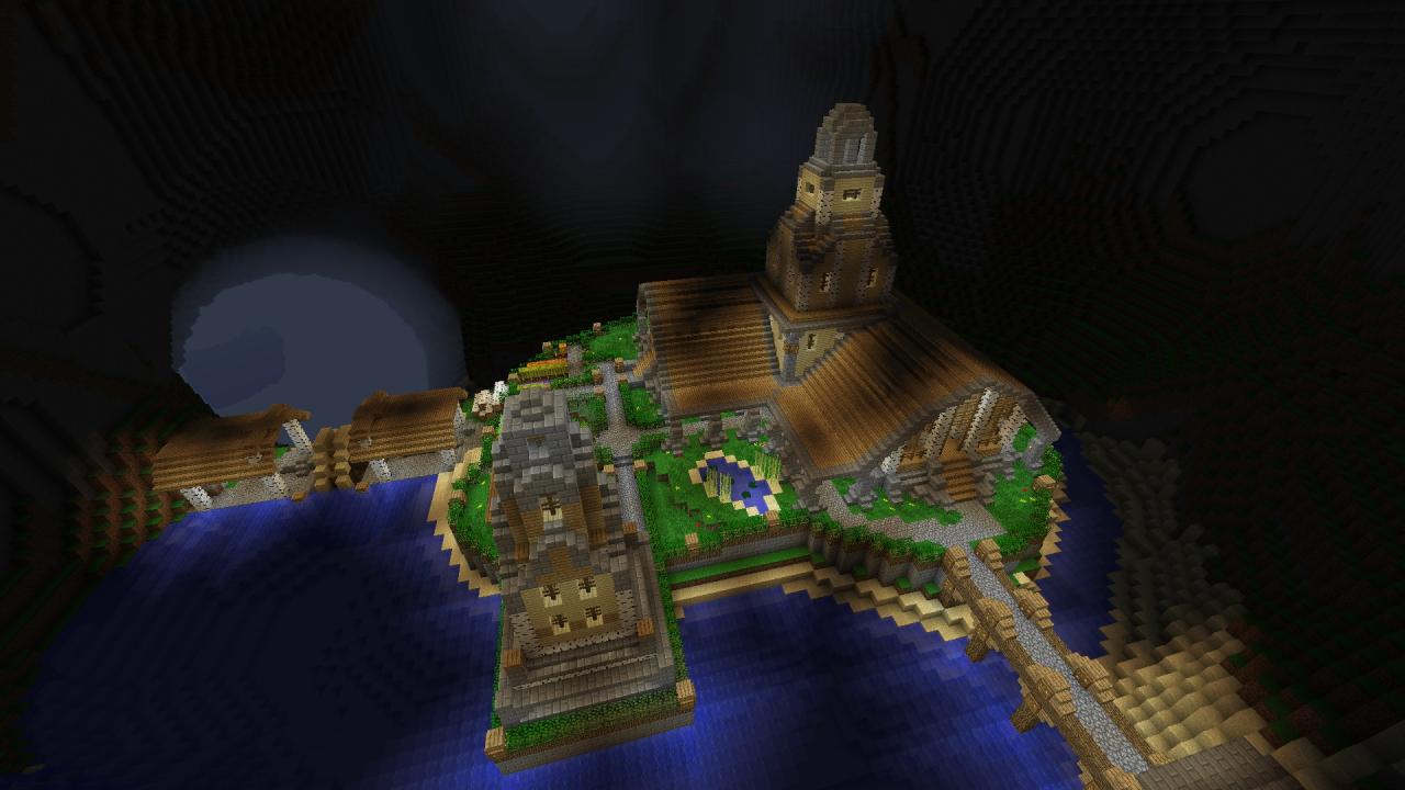 Waterfall lake resort Minecraft Map