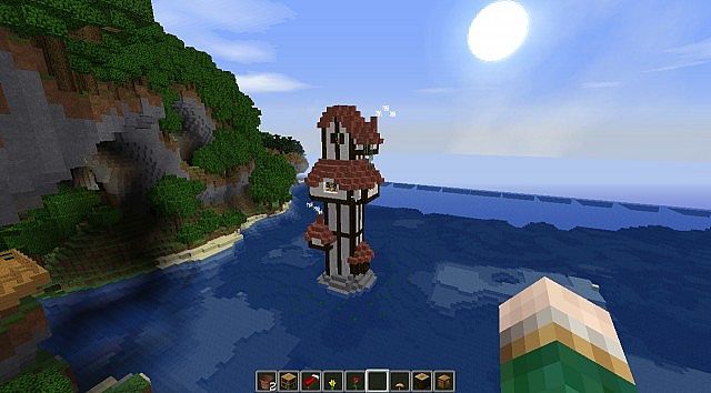 Fantasy Wizard Living Lighthouse Minecraft Map