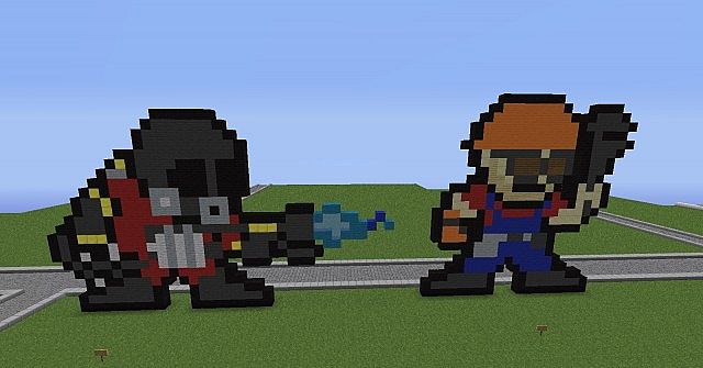 Pixel Art Minecraft Map