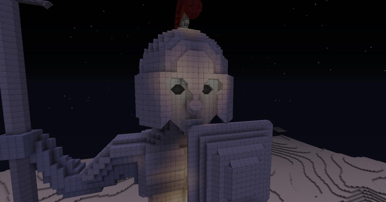 A Futuristic Spartan Quartz Statue Minecraft Map