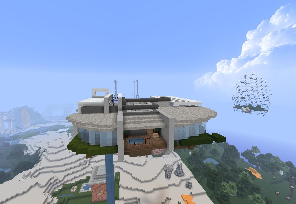 Floating Postmodern House Minecraft Map