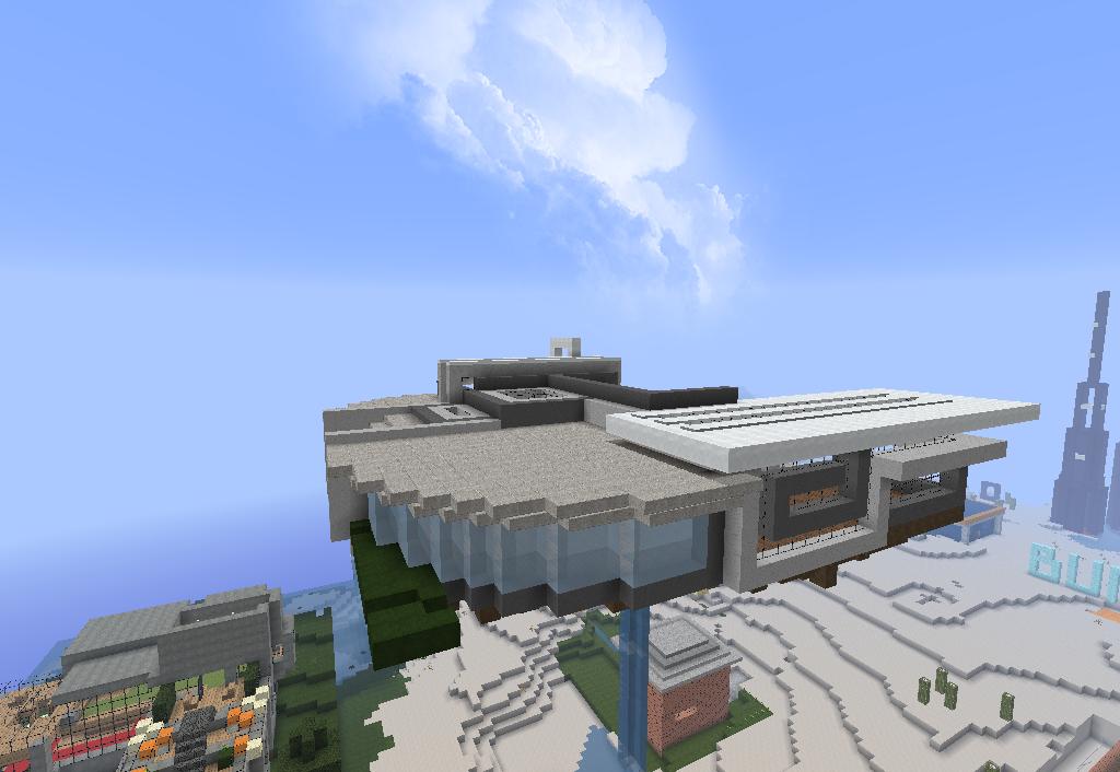 Floating Postmodern House Minecraft Map