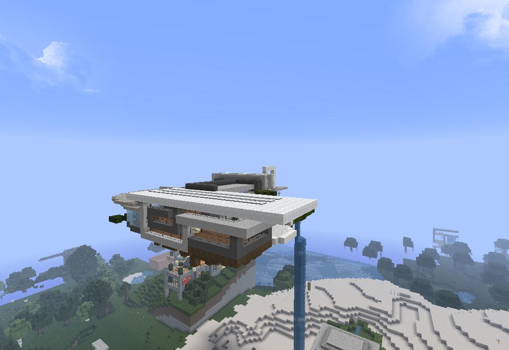 Floating Postmodern House Minecraft Map
