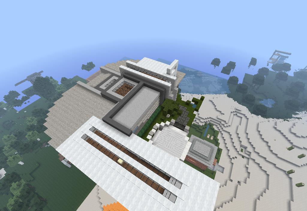 Floating Postmodern House Minecraft Map