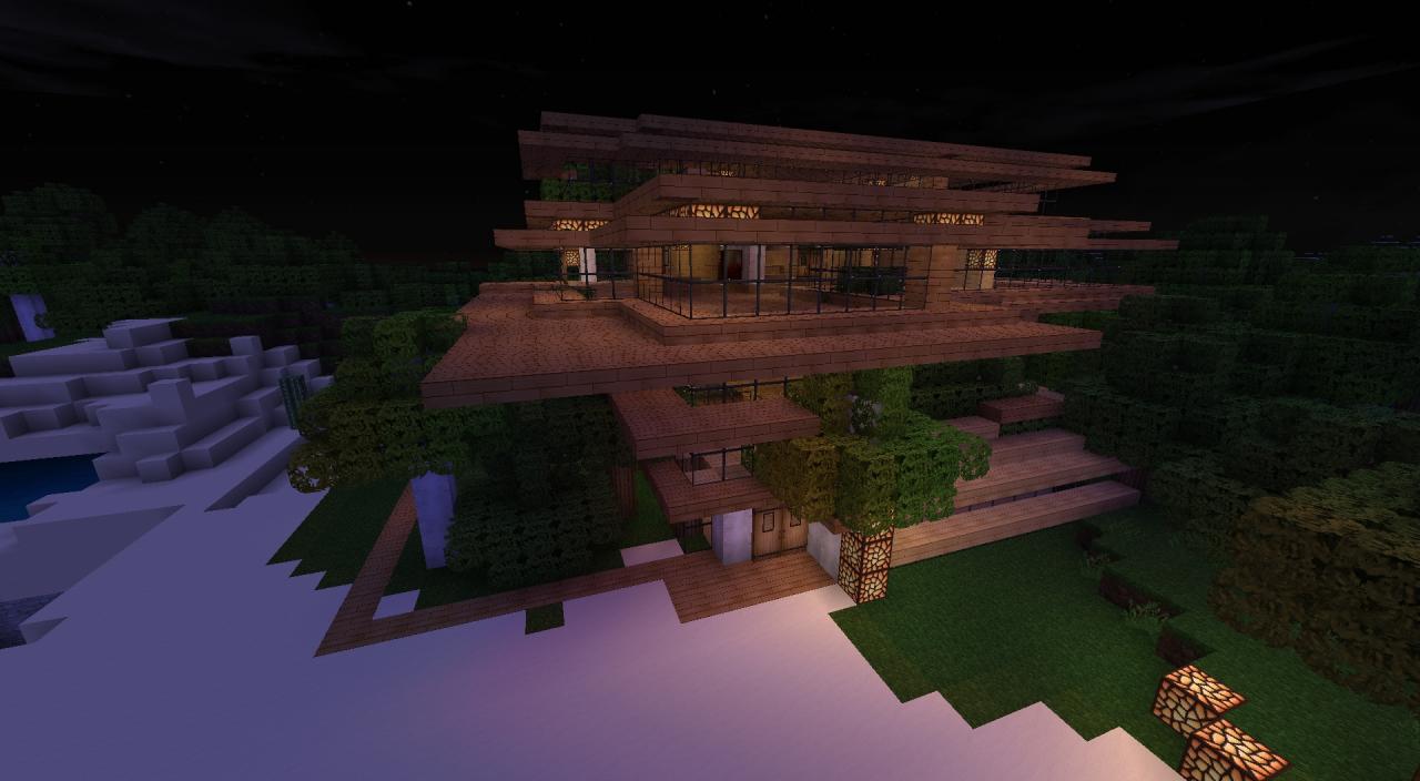 Modern Forest House Minecraft Map