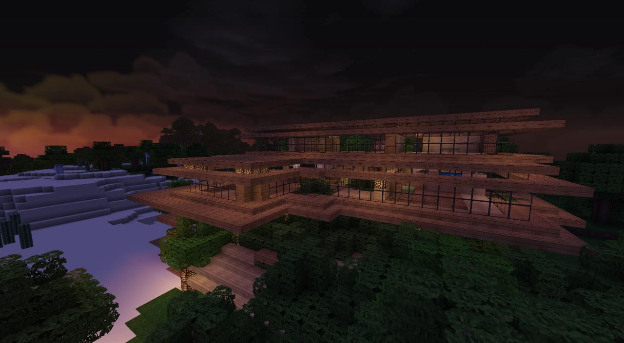 Modern Forest House Minecraft Map