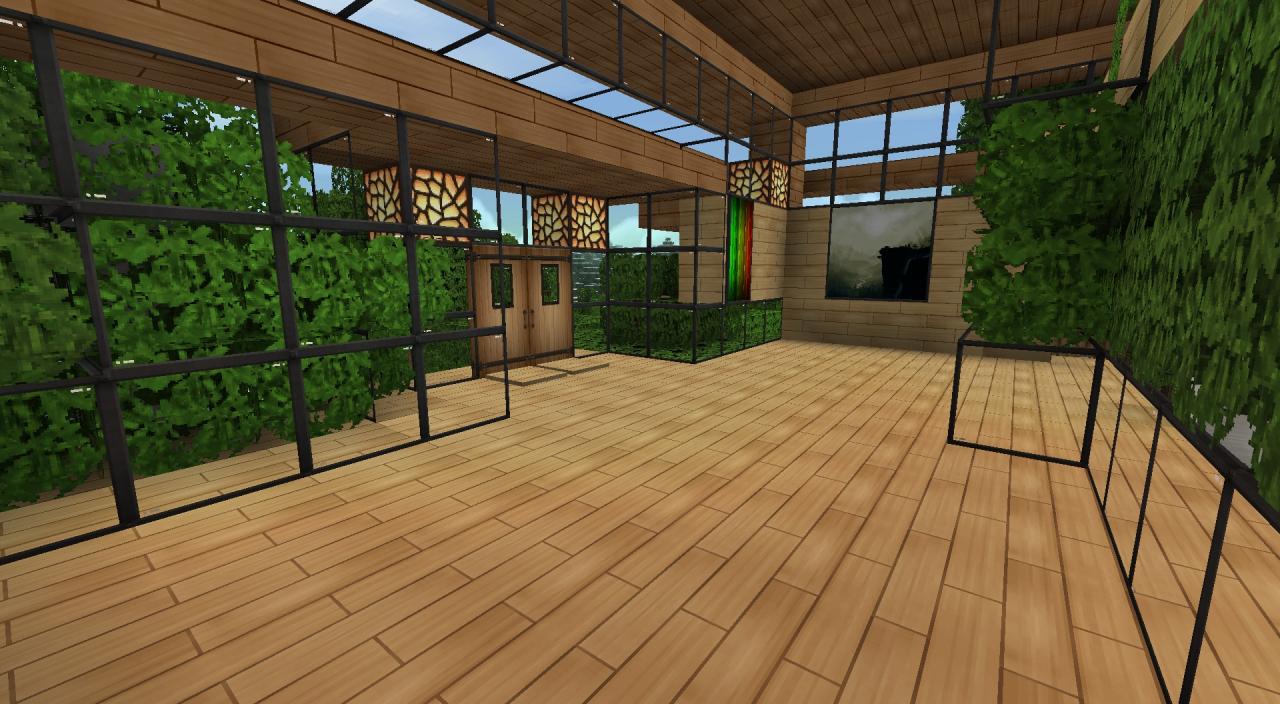 Modern Forest House Minecraft Map