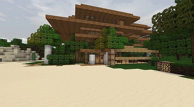 Modern Forest House Minecraft Map