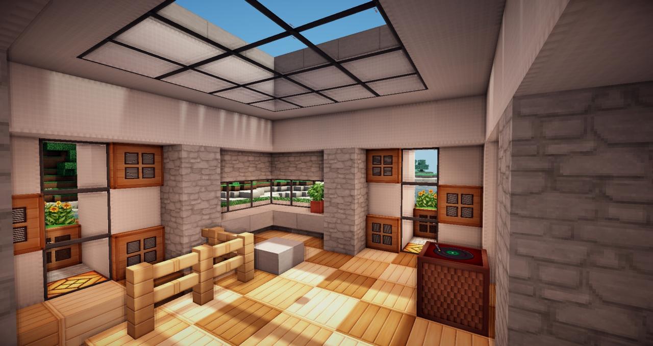 Modern Survival Home (functional) Minecraft Map